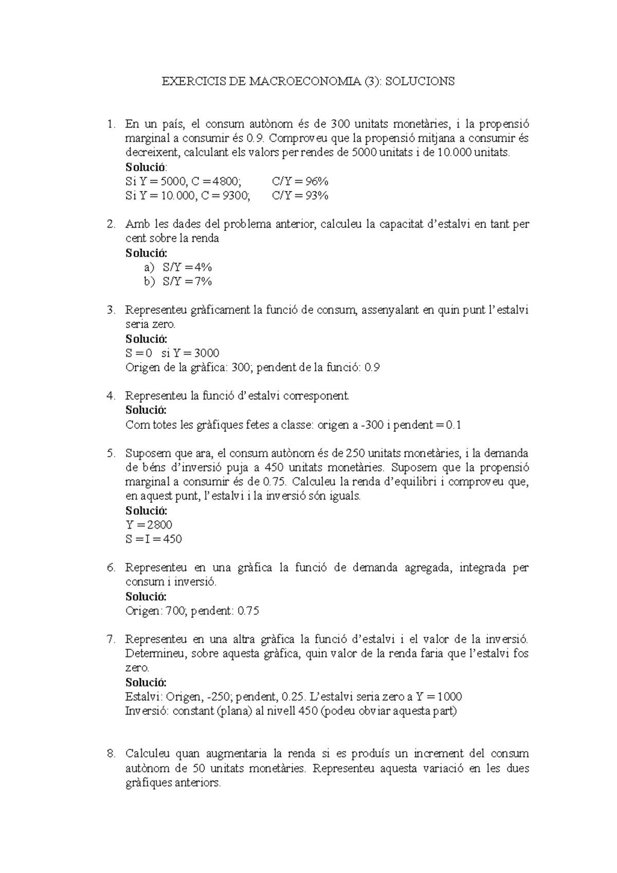 Dossier 3 Solucions - ggdgd - EXERCICIS DE MACROECONOMIA (3): SOLUCIONS ...