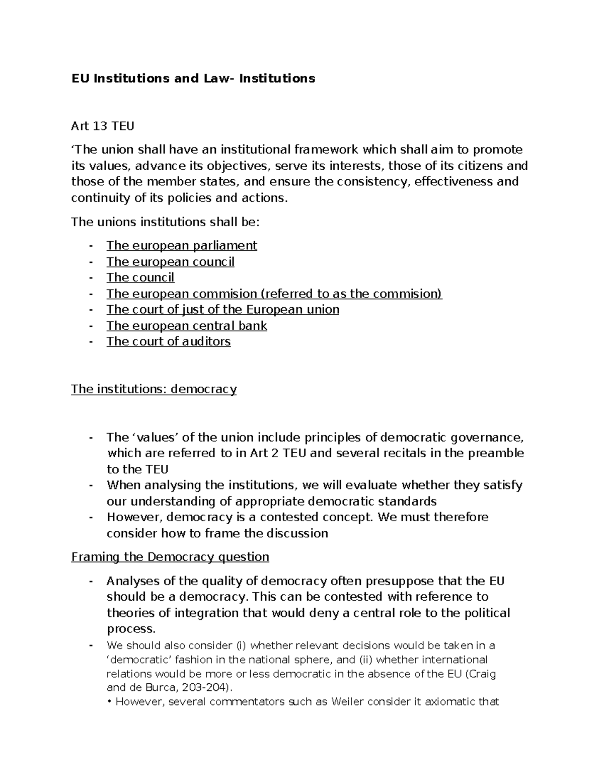 EU Institutions and Law 3.1 3 - EU Institutions and Law- Institutions ...