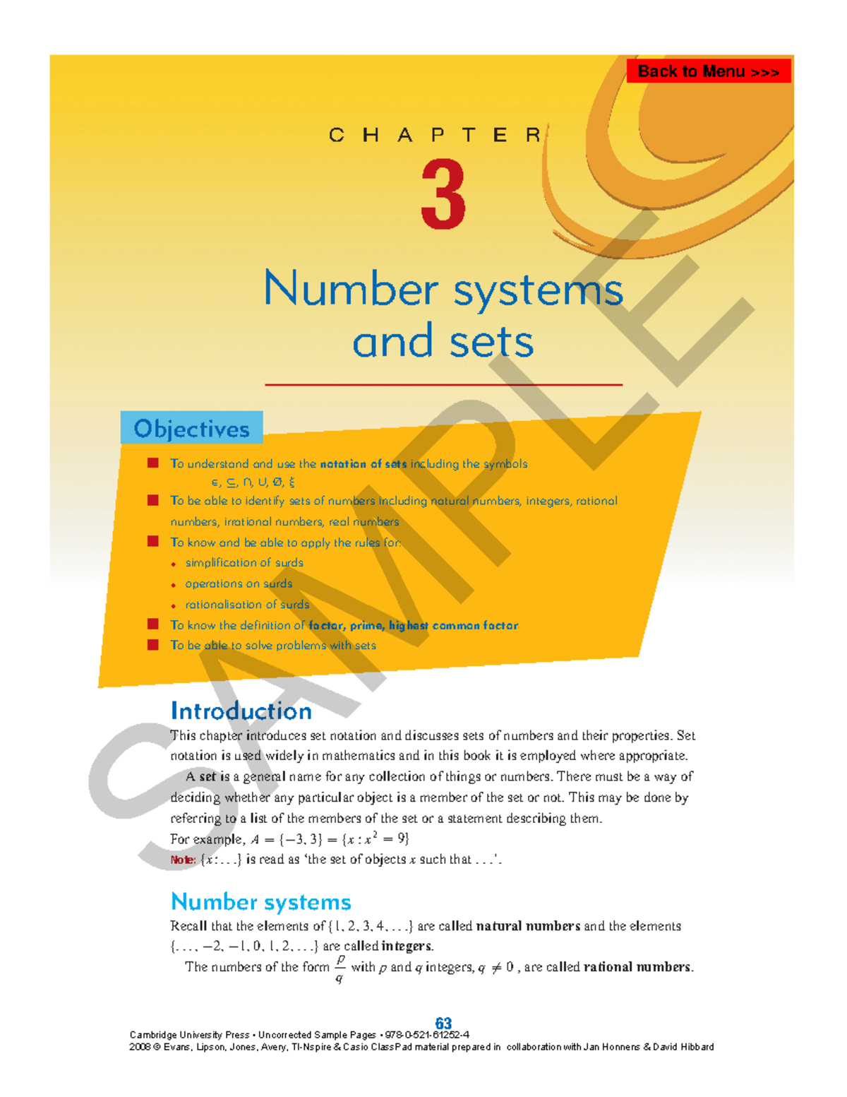 Sistemas de numeros - ####### C H A P T E R 3 Number systems and sets ...