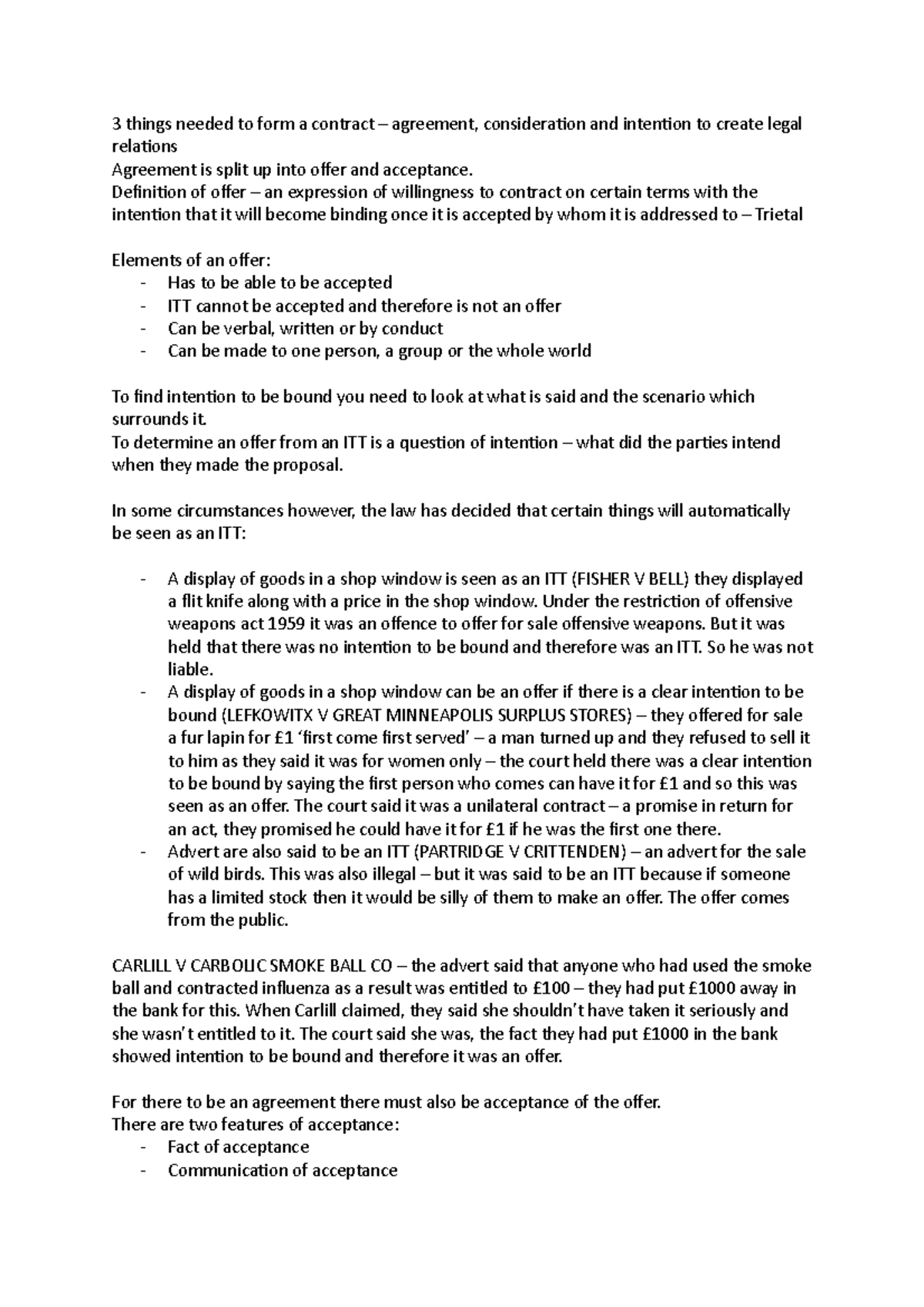 Contract Revision - 3 things needed to form a contract – agreement ...