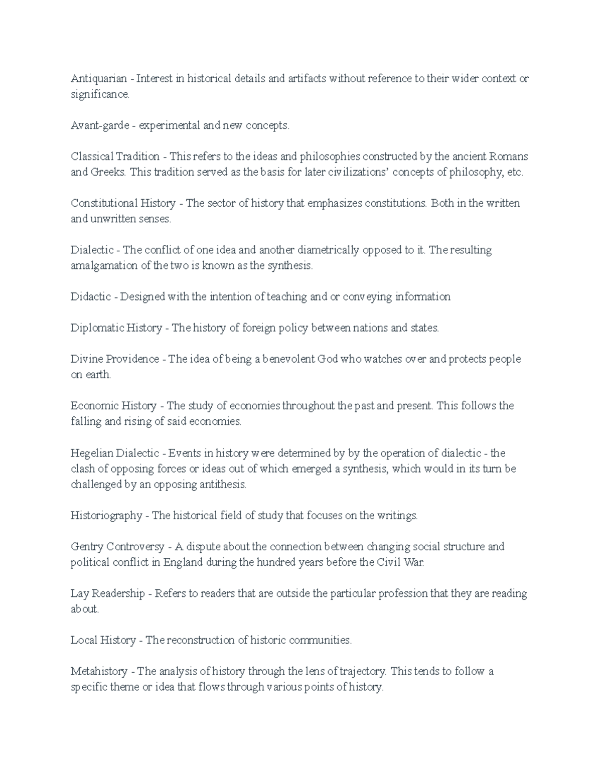 Assignment Number 2 - Antiquarian - Interest in historical details and ...