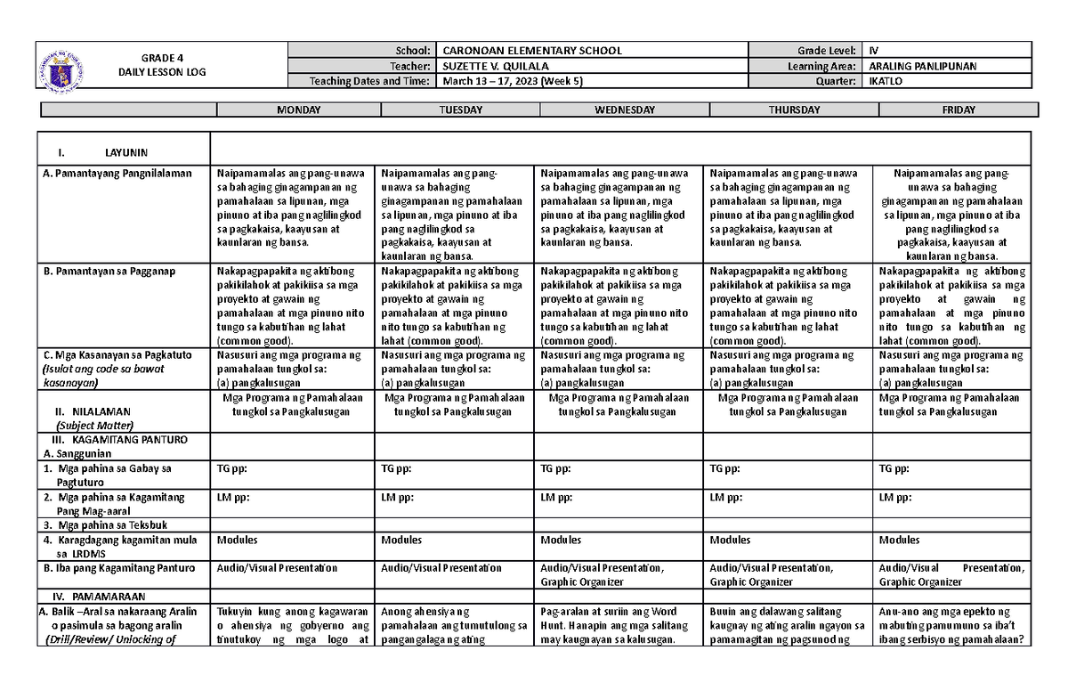 DLL AP4 Q3 W5-Nasusuri-ang-mga-programa-ng ...