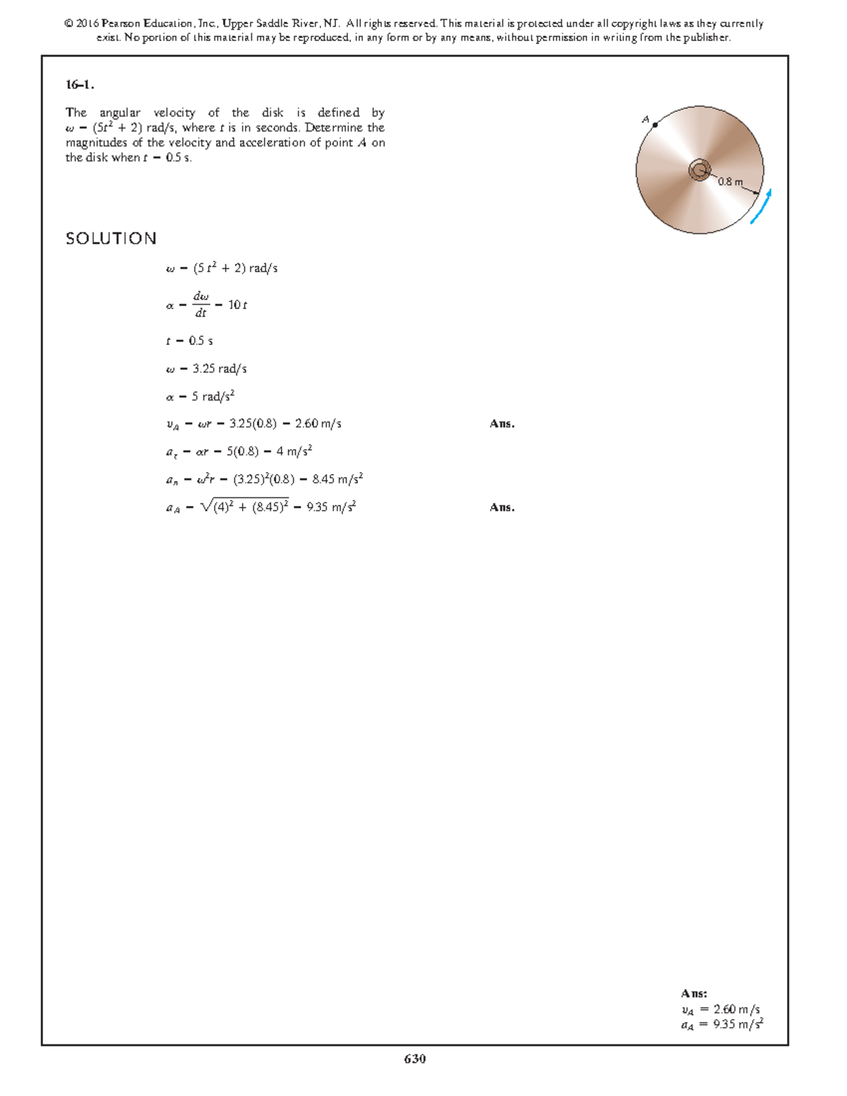 Chapter 16 - solutions to textbook problem - exist. No portion of this ...