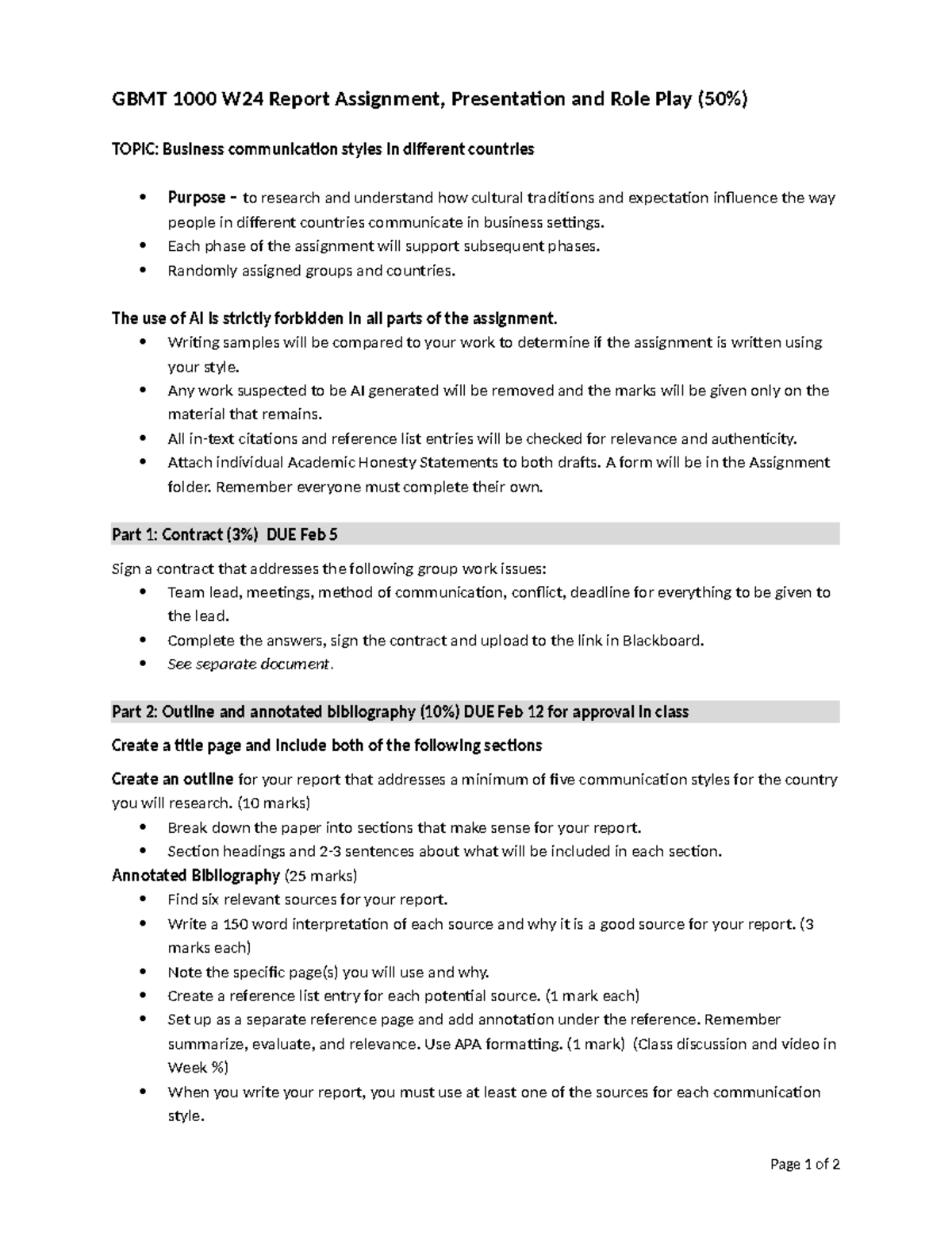 W24 Report Assignment - NFD.SD - GBMT 1000 W24 Report Assignment ...