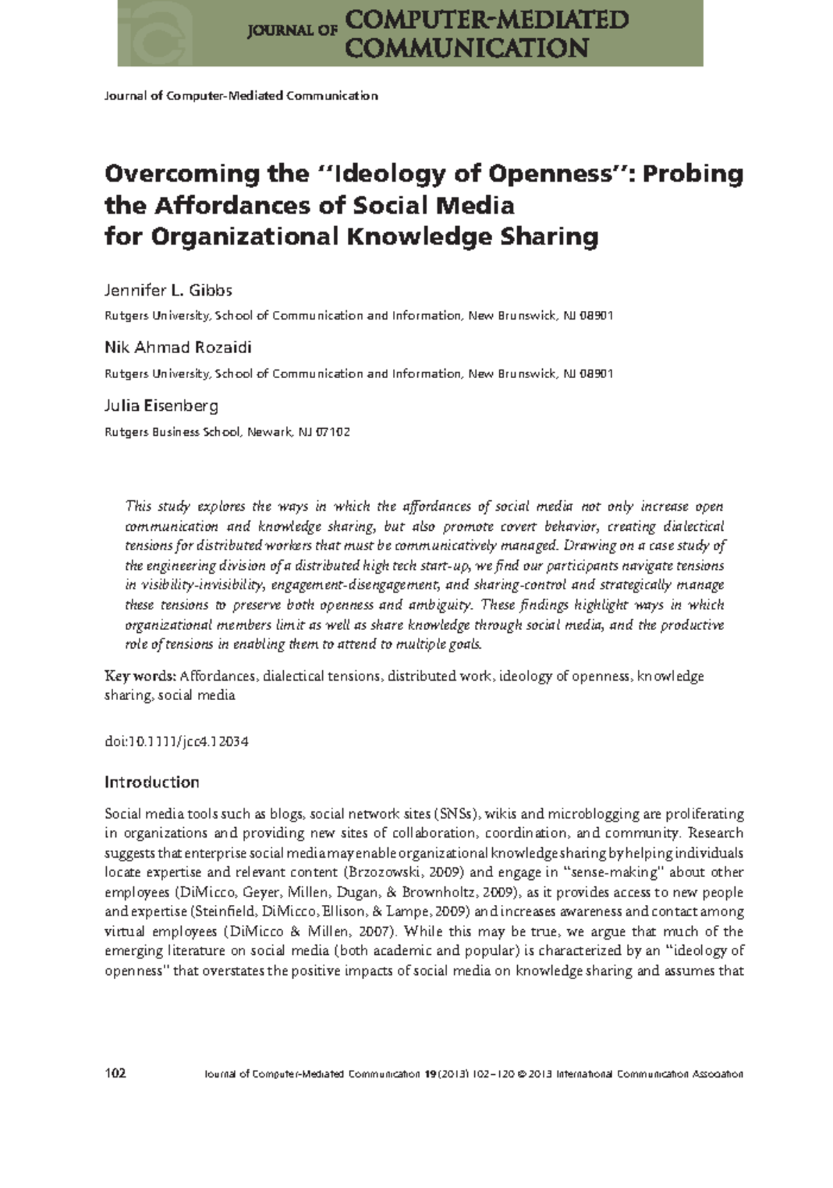 Gibbs Rozaidi Eisenberg 2013 JCMC overcoming the ideology of openess ...