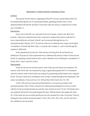 EXP 10 - lab report - CHEM 123 Experiment 10 -Caffeine in Soft Drinks ...
