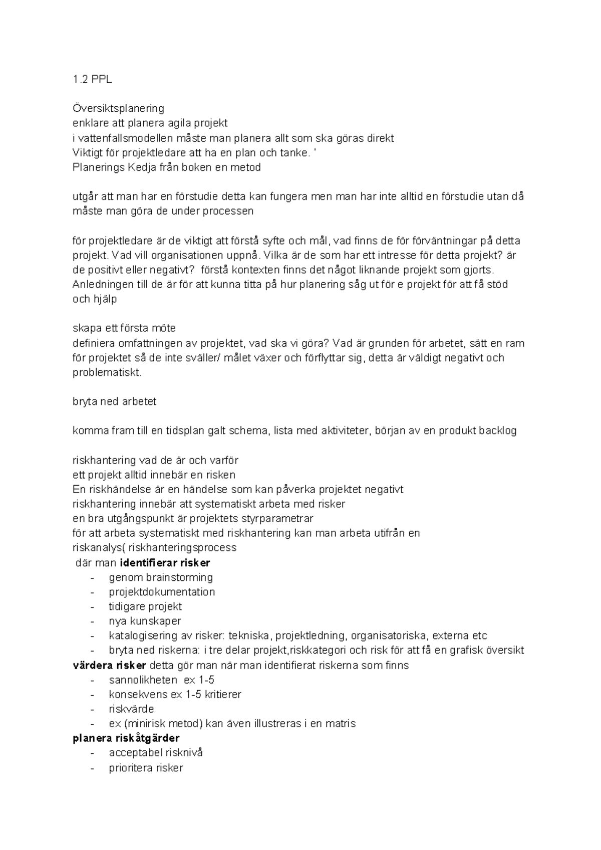 1. 2 PPL - föreläsningsanteckningar kopplat till 1.2 - 1 PPL ...