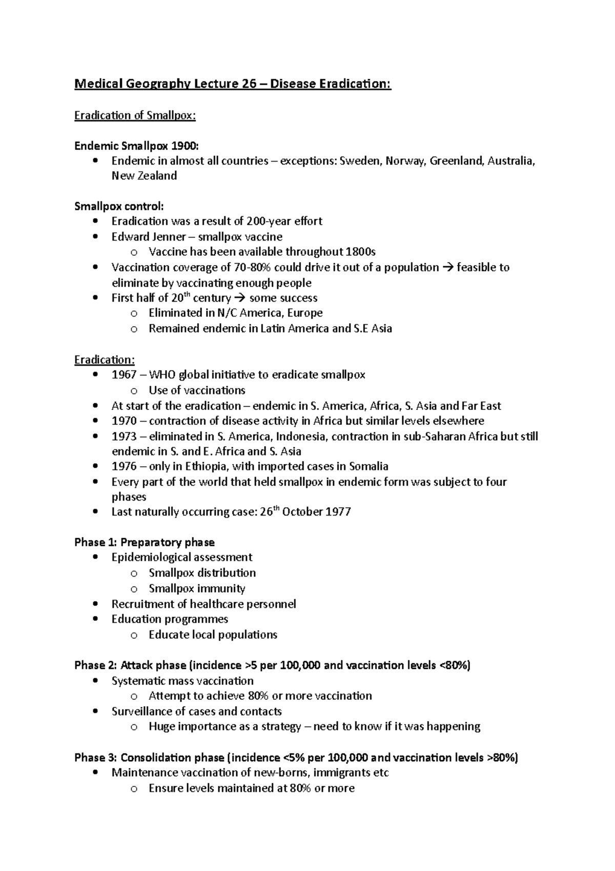 Medical Geography Lecture 26 - America, Africa, S. Asia and Far East ...