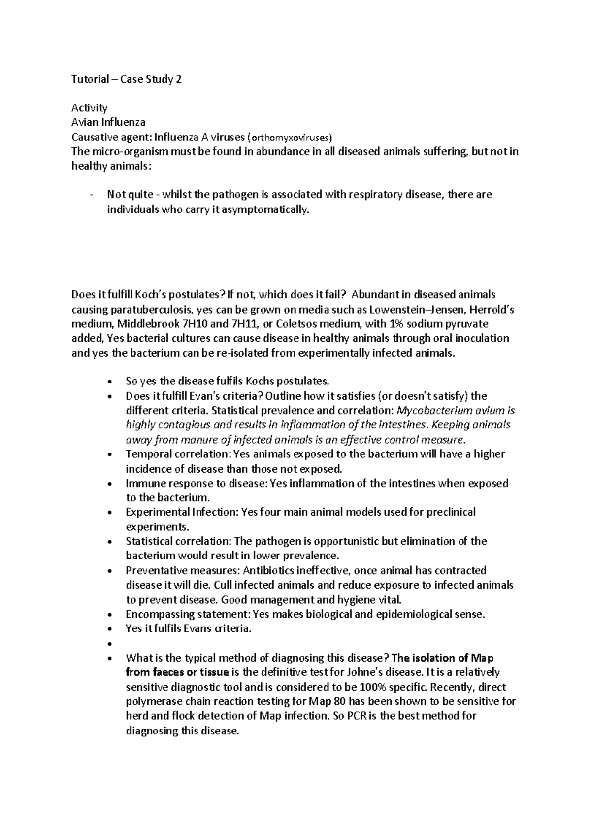 Tutorial case study - Tutorial – Case Study 2 Activity Avian Influenza ...