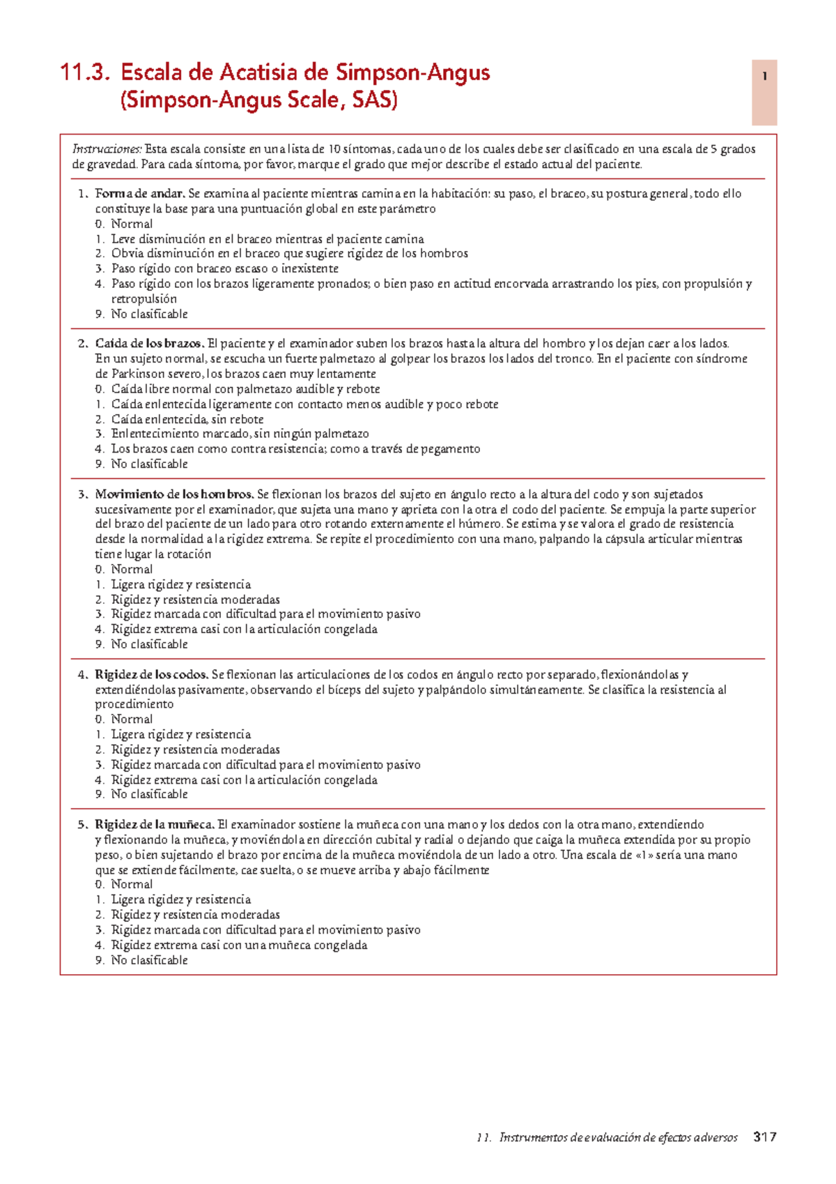 Escala de Acatisia de Simpson-Angus - Instrucciones: Esta escala ...