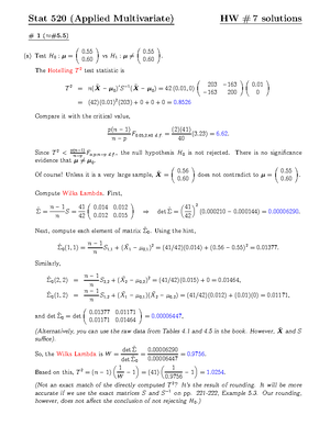 Homework 5 - Multivariate Normal Distribution - Stat 520 (Applied ...