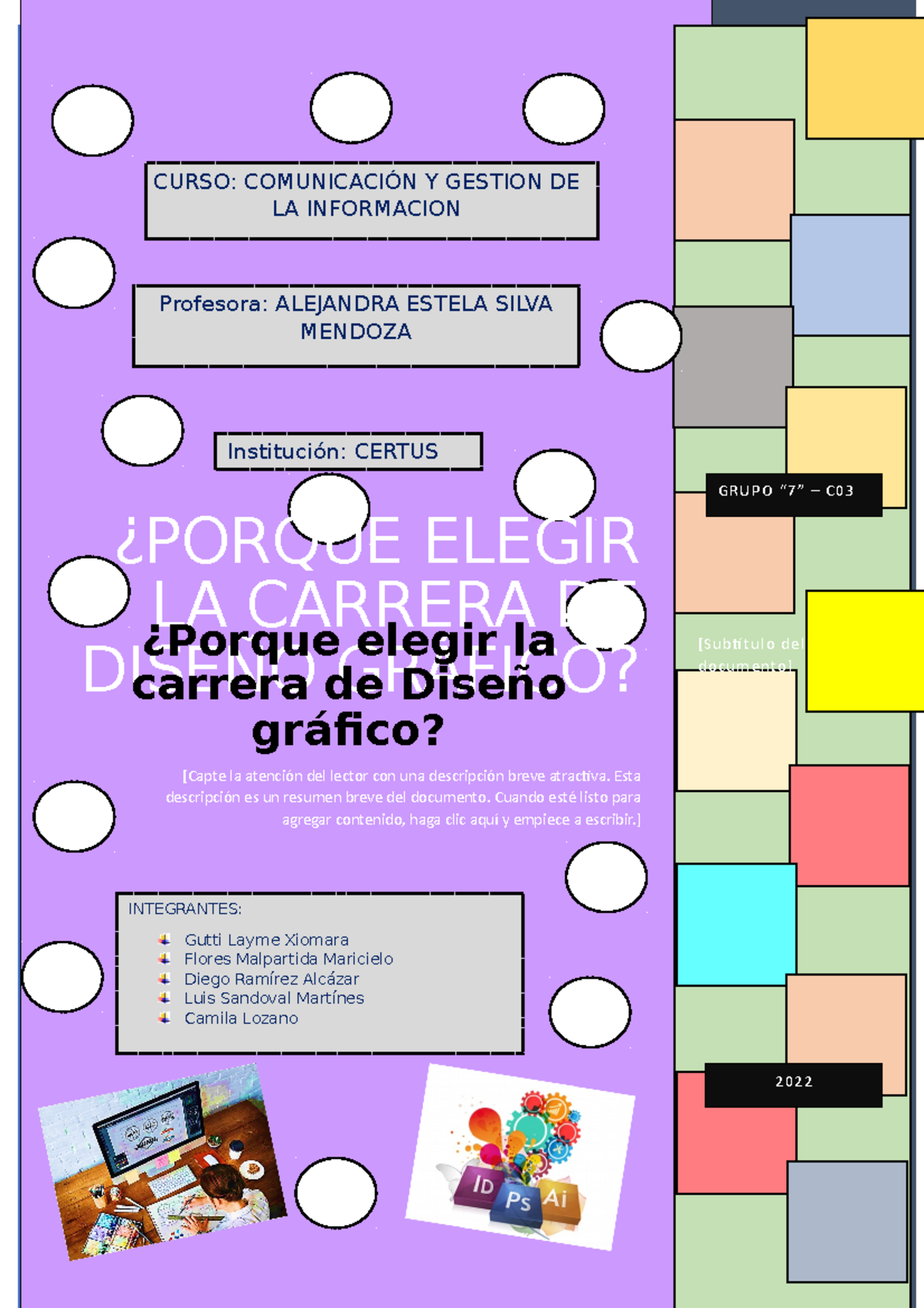 Porque elegir la carrera de Diseño gráfico - Trabajo grupal - AA2-3 ...