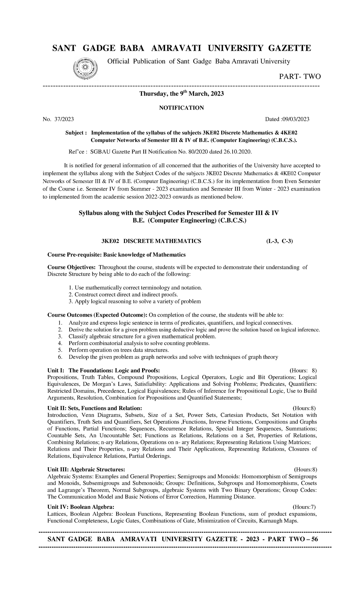 Pdf 15 1598Notification No. 37 of 2023 - SANT GADGE BABA AMRAVATI ...