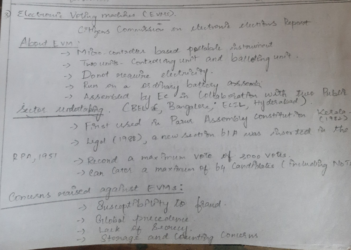 EVM - Polity for upsc - 3Eec toue Vethne maclhes CEVMs CPns CommBAio n ...
