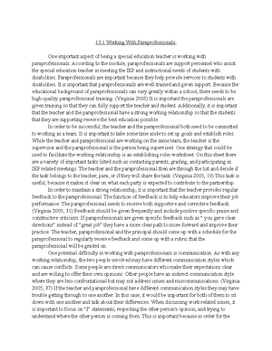 3.1 Reflection: Student Strengths and Weakness and their IEP - 23 ...