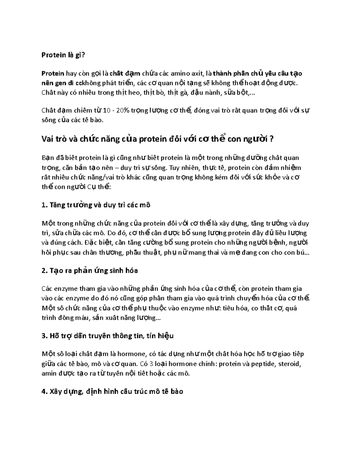 Protein là gì - ccccc hhhhh - Protein là gì? Protein hay còn g ọi là ...