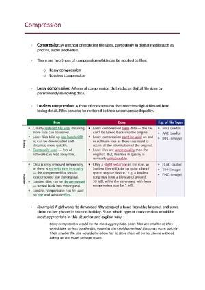 Condensed cheat sheet for GCSE Computer Science - Exam tips for paper 2 ...