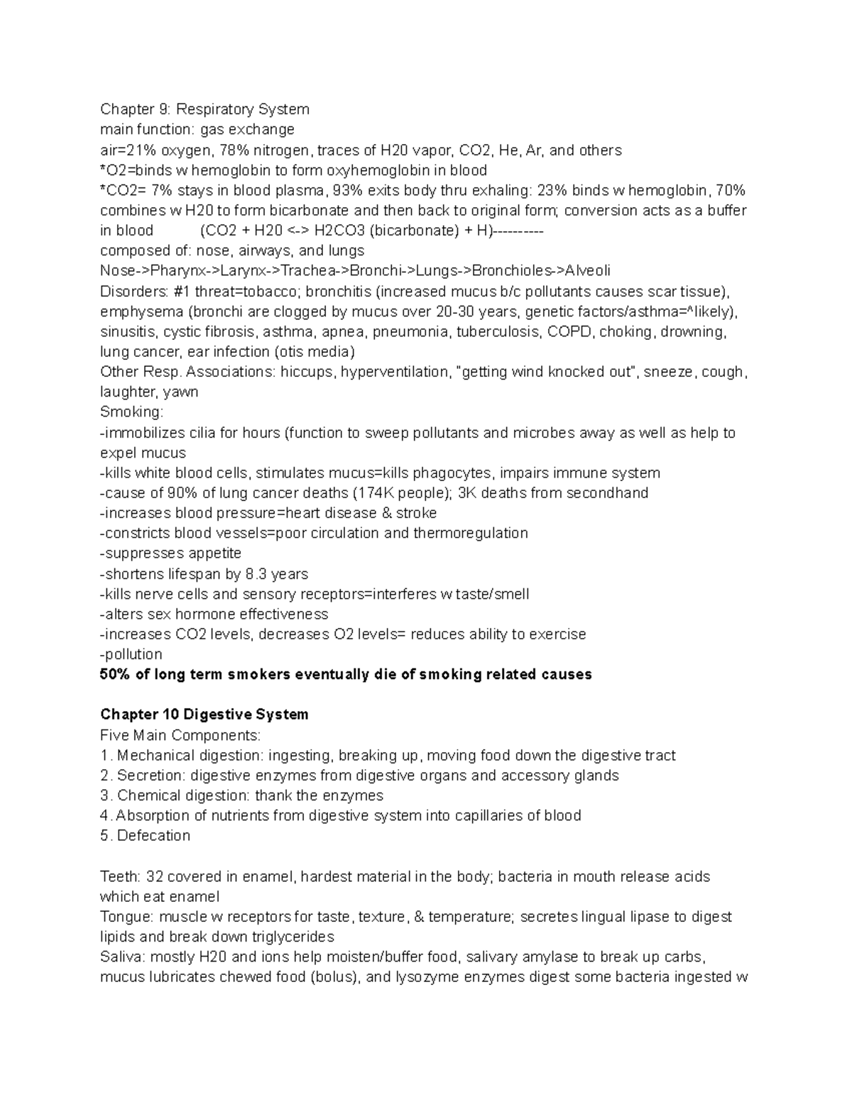 Chapter 9: Respiratory System - Chapter 9: Respiratory System main ...