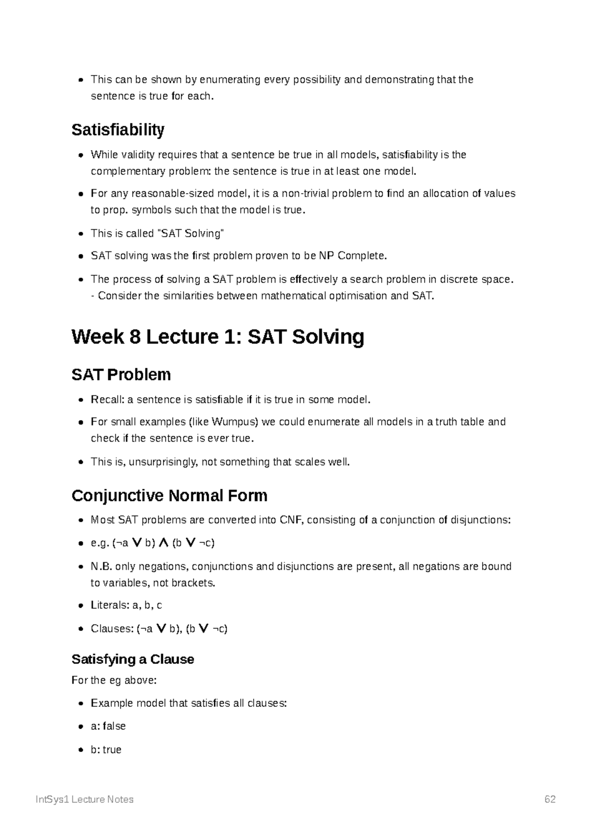 Int Sys 1 Lecture Notes Part 6 This Can Be Shown By Enumerating Every