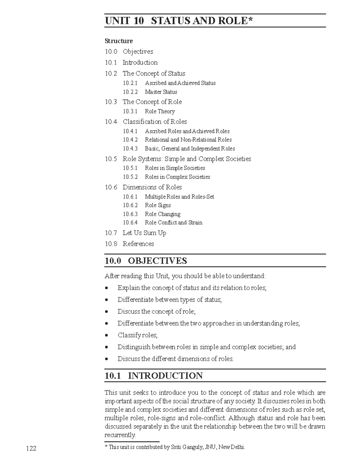Unit-10 Status and Role - Basic Concepts UNIT 10 STATUS AND ROLE ...