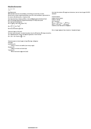 Maskinelement - shaft and hub, fatigue w. exercises - Makine elementer ...