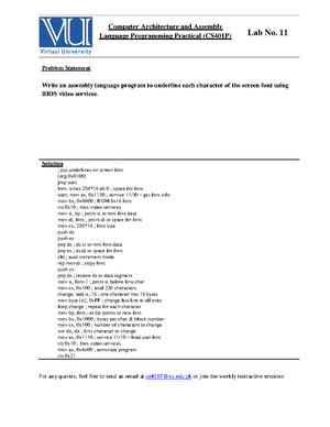 CS401 Midterm Solved MCQS By Junaid - CS401-Assembly Language MID TERM ...