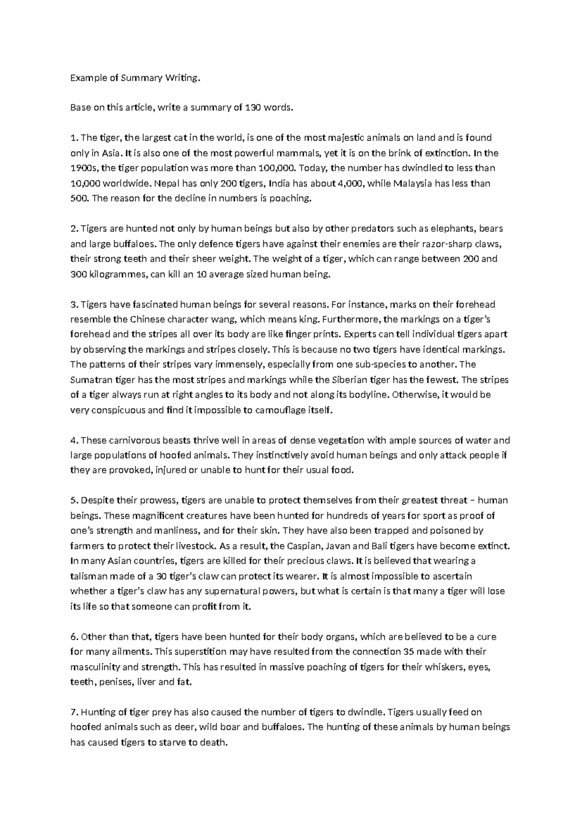 305661791 Example of Summary Writing - Example of Summary Writing. Base ...