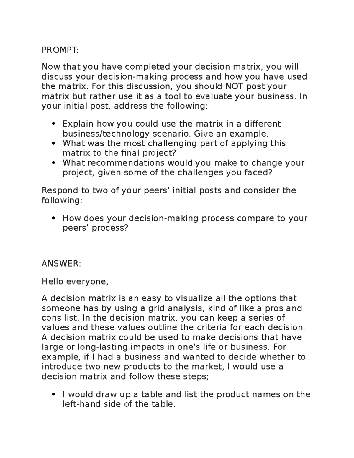 IT-210 Module 6-2 Discussion - PROMPT: Now that you have completed your ...