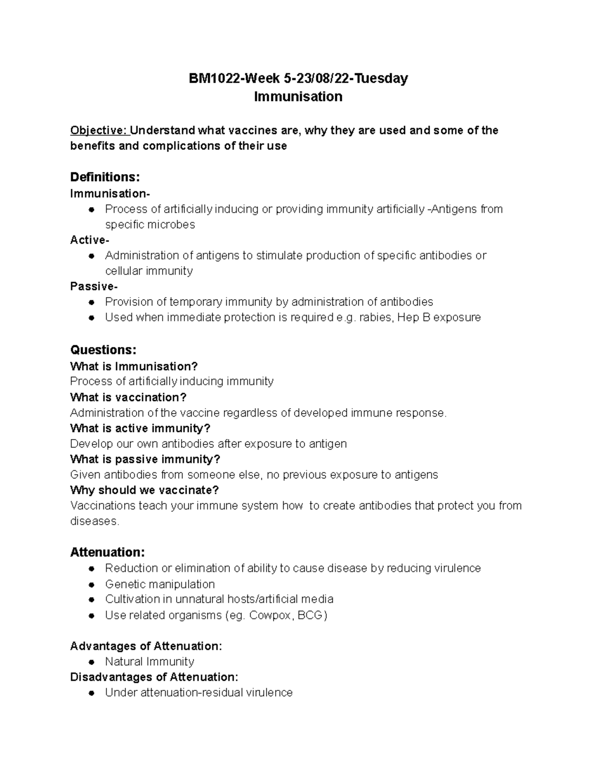 BM1022-Week 5-23 08 22-Tuesday - BM1022-Week 5-23/08/22-Tuesday ...