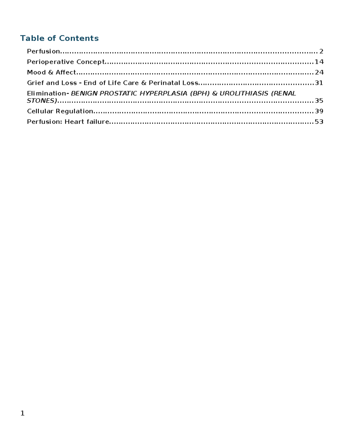 Exam 2 Notes - Table of Contents - Studocu