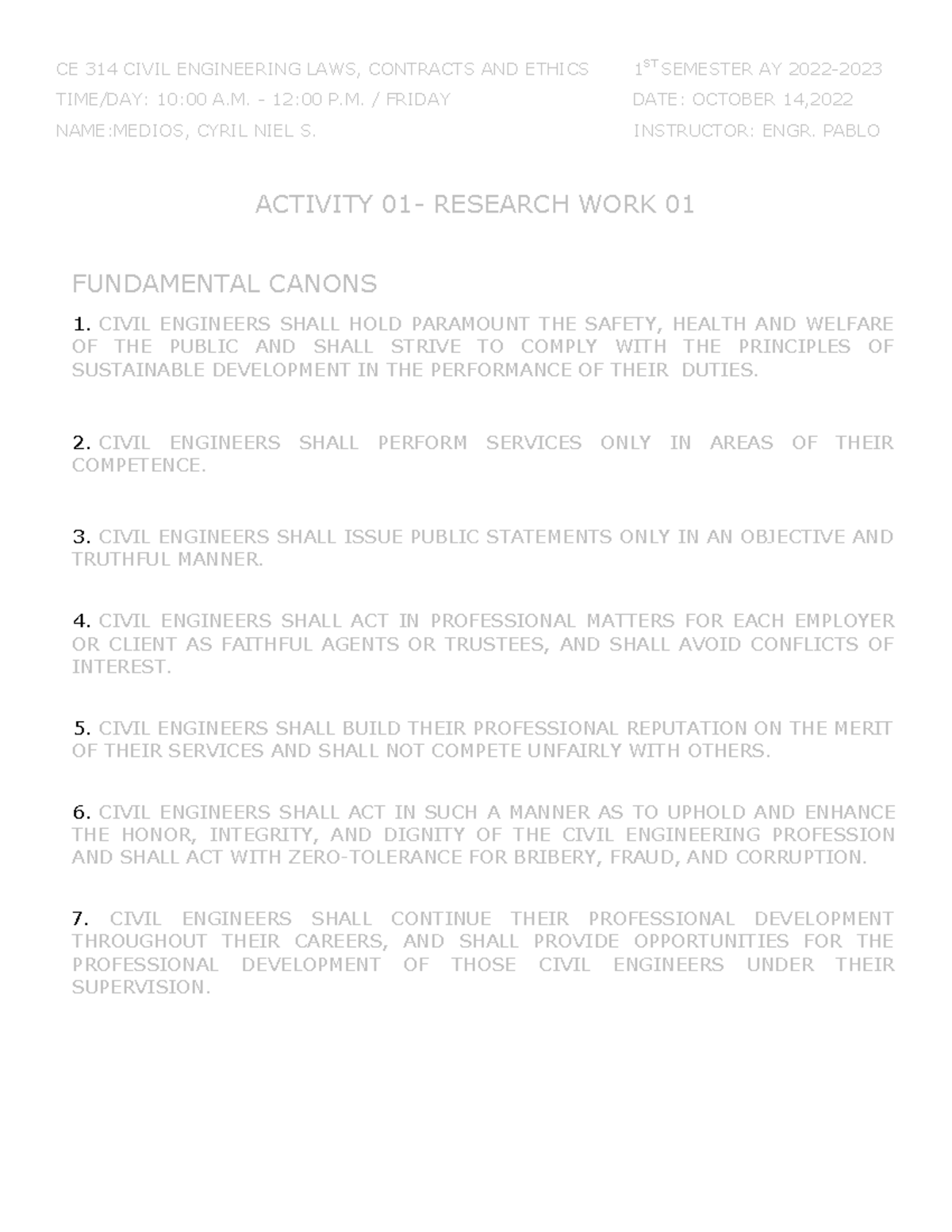 Fundamental-Canons - ce laws - CE 314 CIVIL ENGINEERING LAWS, CONTRACTS ... Fundamental-Canons - ce laws - CE 314 CIVIL ENGINEERING LAWS, CONTRACTS ...