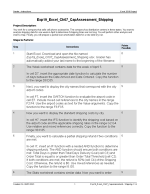 Exp19 Excel Ch06 Cap Assessment Delta Paint Instructions - Grader - Instructions Excel 2019 ...