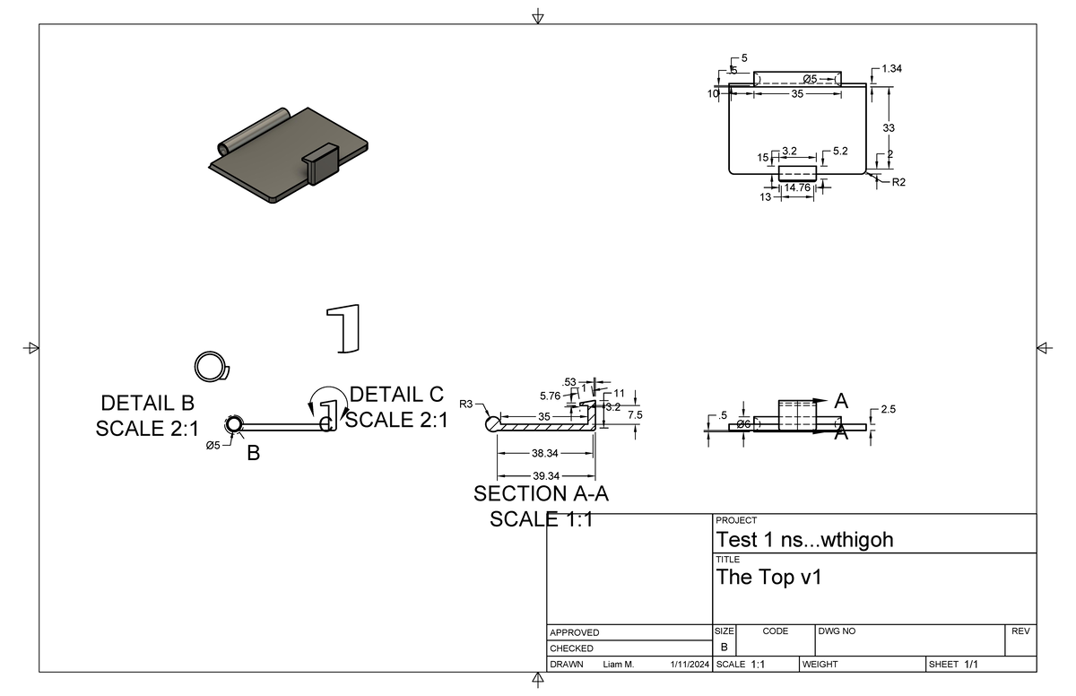 The Top v1 Drawing v1 - Good luck. - PROJECT TITLE DRAWN CHECKED ...