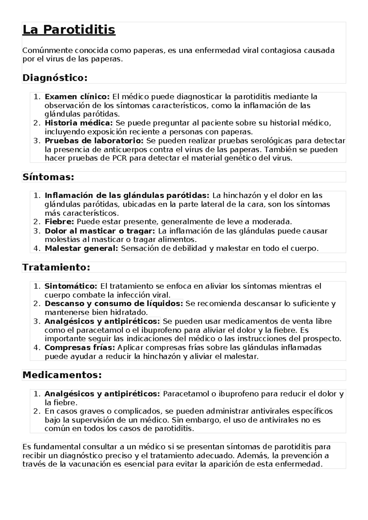 La Parotiditis y sarampion - La Parotiditis Comúnmente conocida como ...