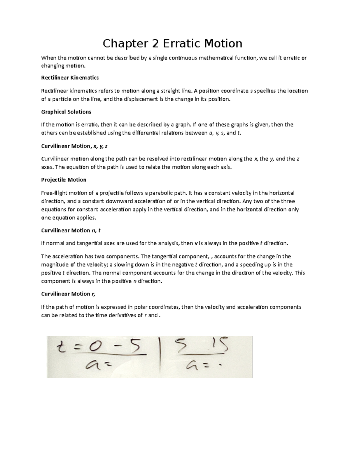 Dyanamics Lec2 - Dynamics Lecture 2 covering chapter 2 - Chapter 2 ...