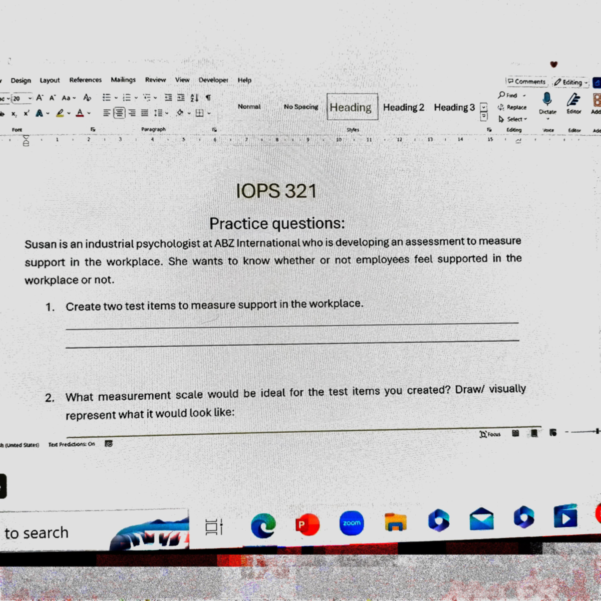 IOPS Practice Questions - Design Layout References Mailings Review View ...