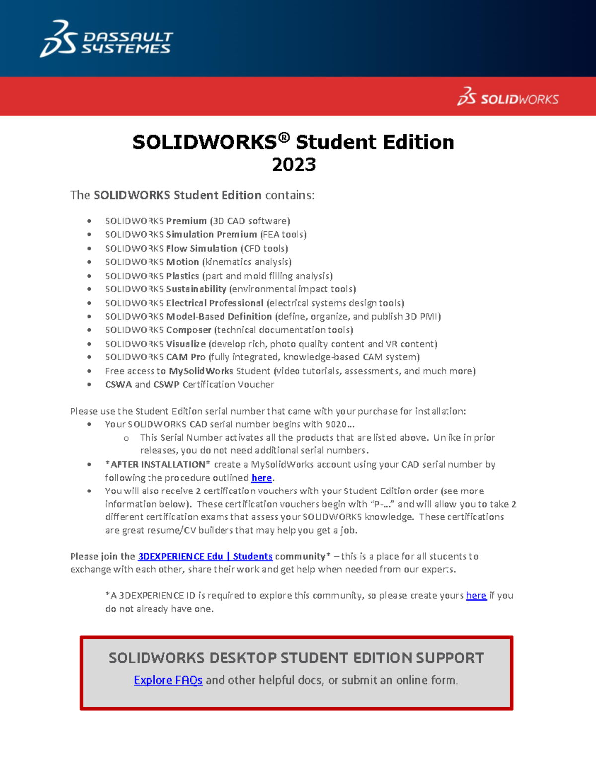 Solidworks Education Student Edition Instructions 2023 v1 - SOLIDWORKS ...