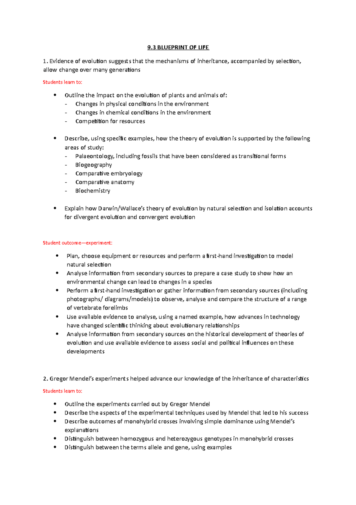 2- Biology-blue print of life - 9 BLUEPRINT OF LIFE Evidence of ...