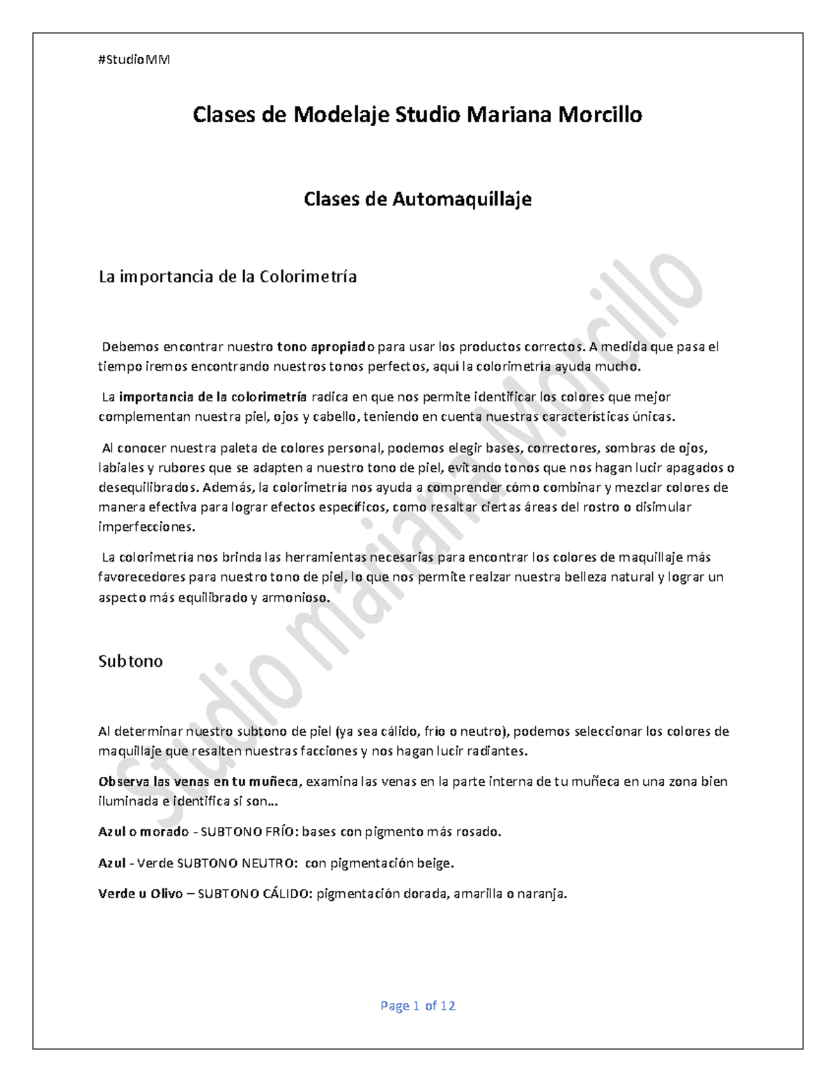 Clases de Modelaje Automaquillaje - Clases de Modelaje Studio Mariana ...