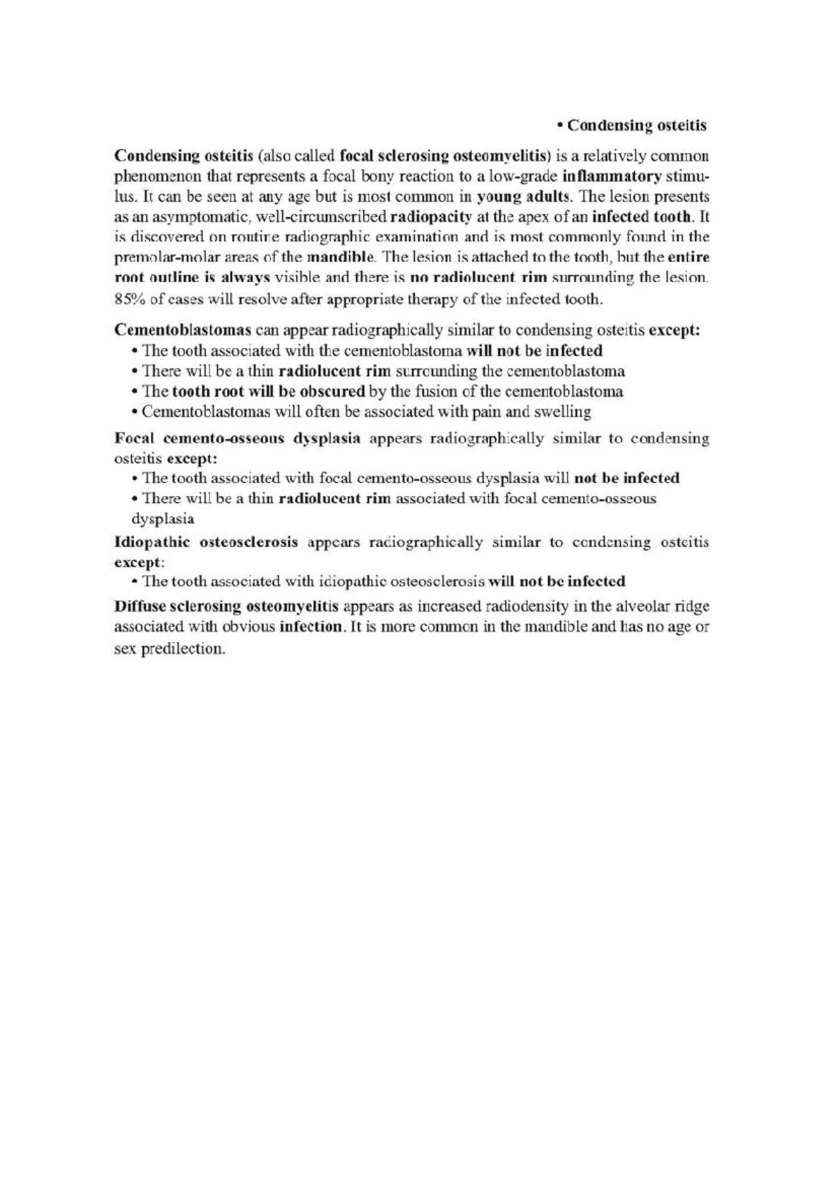 Inflammatory jaw leisons - s134 - Studocu