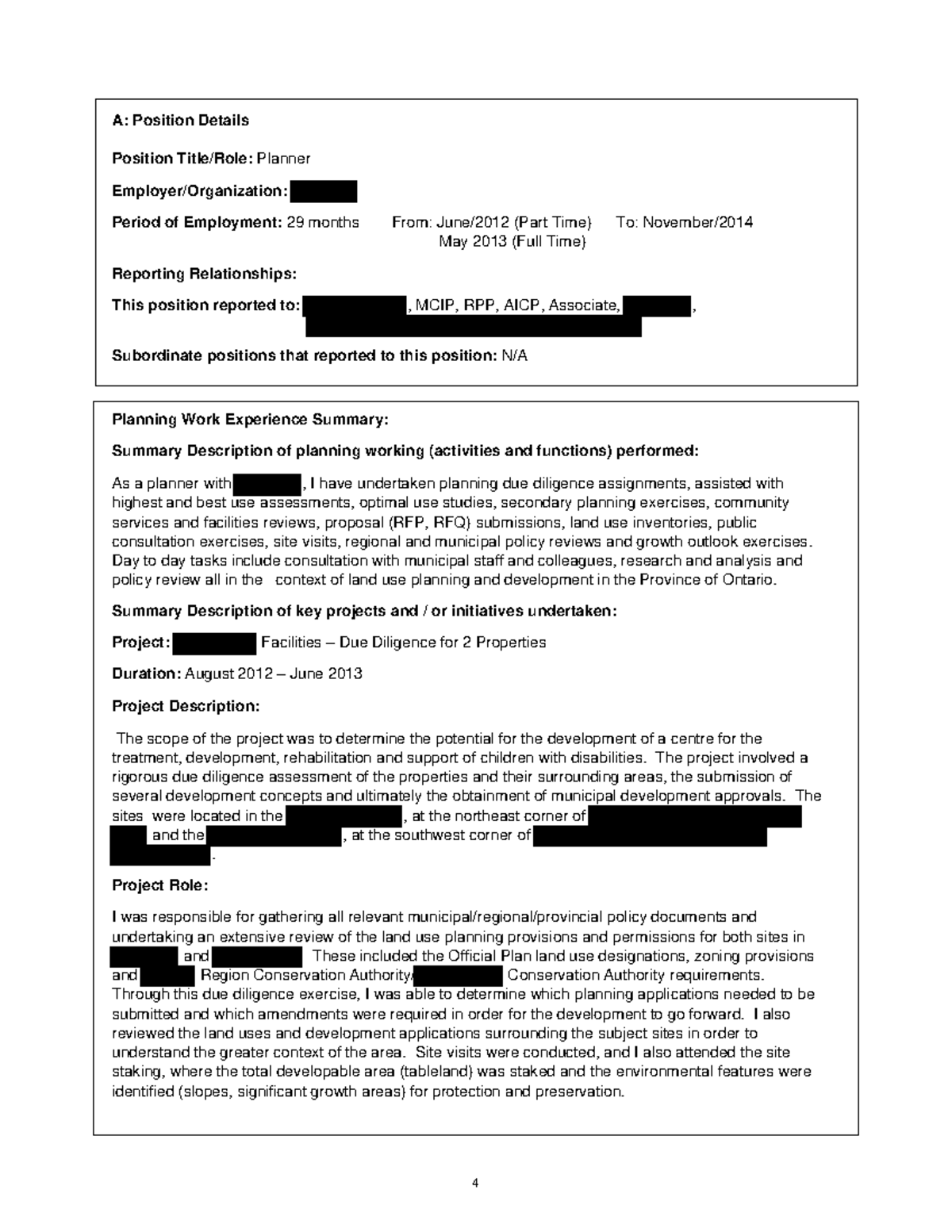 Sample Work Log Submission-Redacted - A: Position Details Position ...