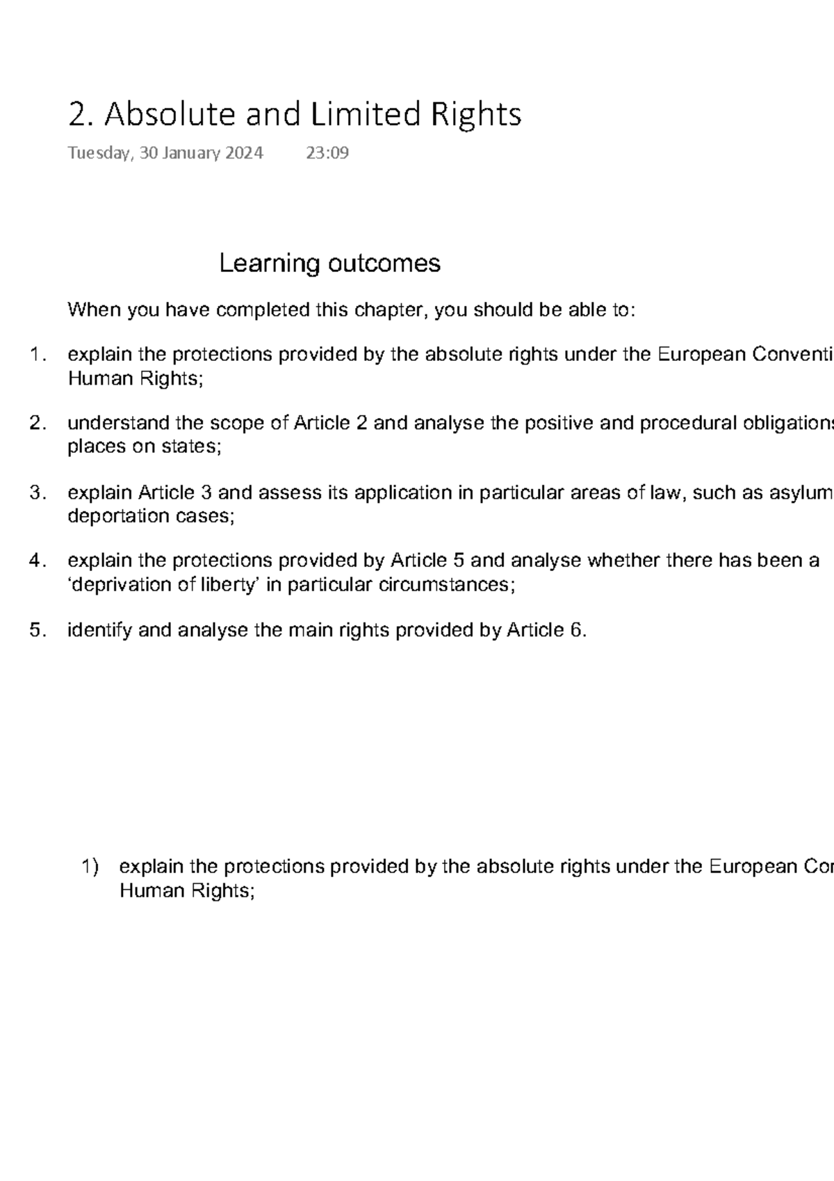 2. Absolute and Limited Rights - Learning outcomes When you have ...
