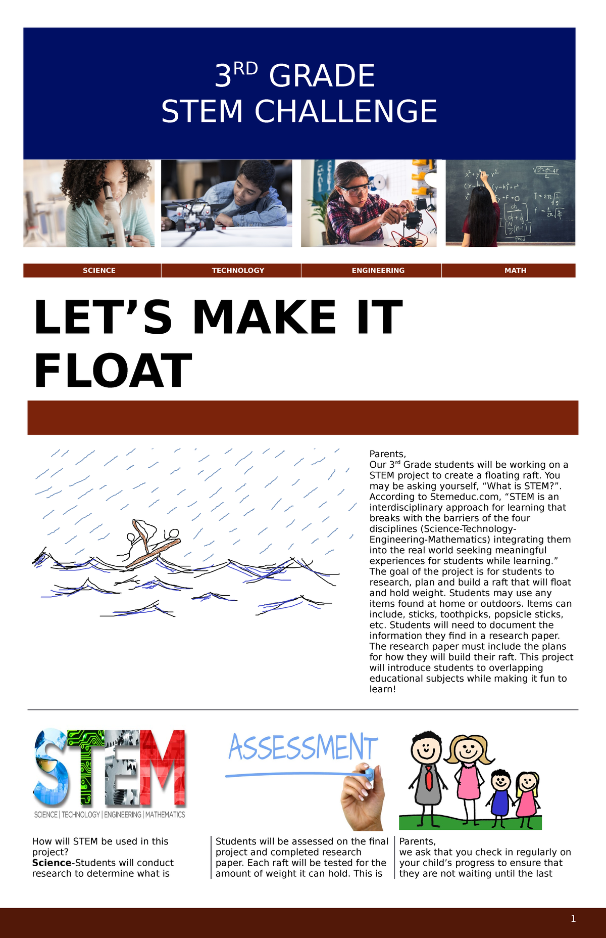 ELM470 Cross Curricular Brochure - 3 RD GRADE STEM CHALLENGE SCIENCE ...