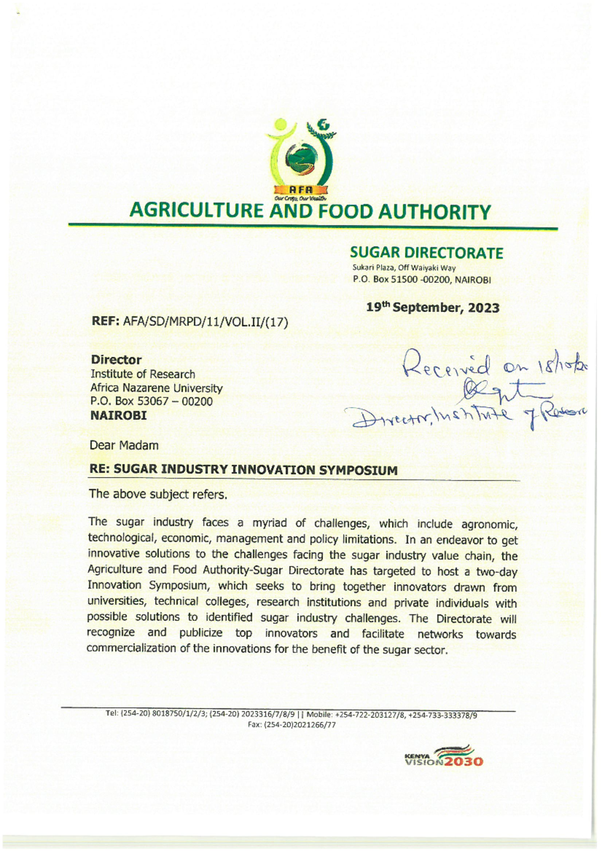 Sugar Industry Innovation Symposium - BA123 - Studocu