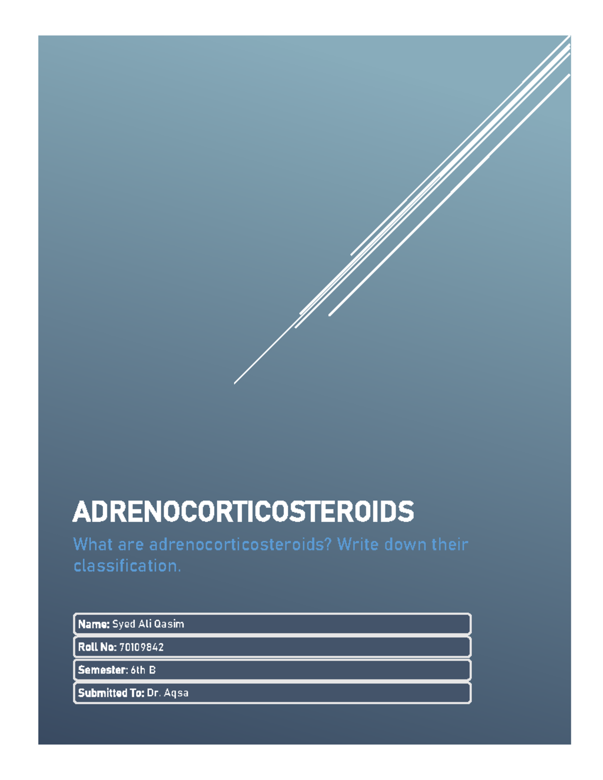 Corticosteroids - ADRENOCORTICOSTEROIDS What are adrenocorticosteroids ...