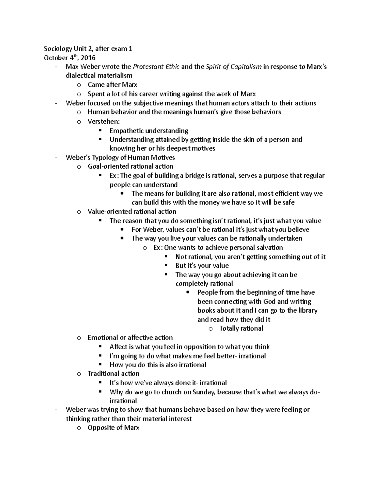 Sociology Unit 2 - Lecture notes Unit 2 - Sociology Unit 2, after exam ...