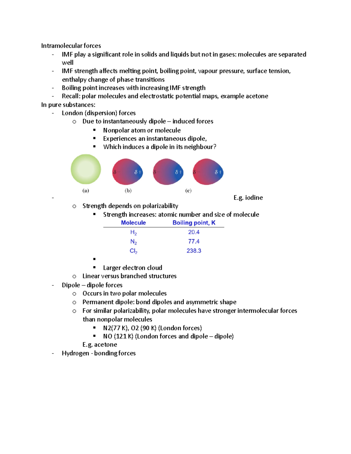 Intramolecular forces lecture notes - Intramolecular forces - IMF play ...