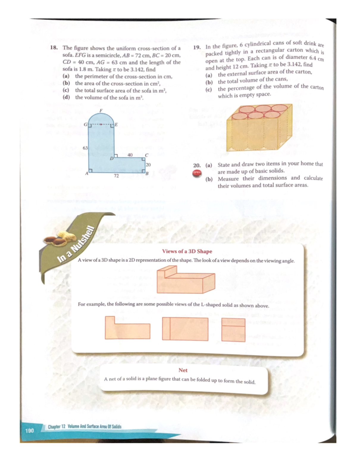 Math 1B Chapter 12 Volume and Surface Area of Solids - 18. The figure ...