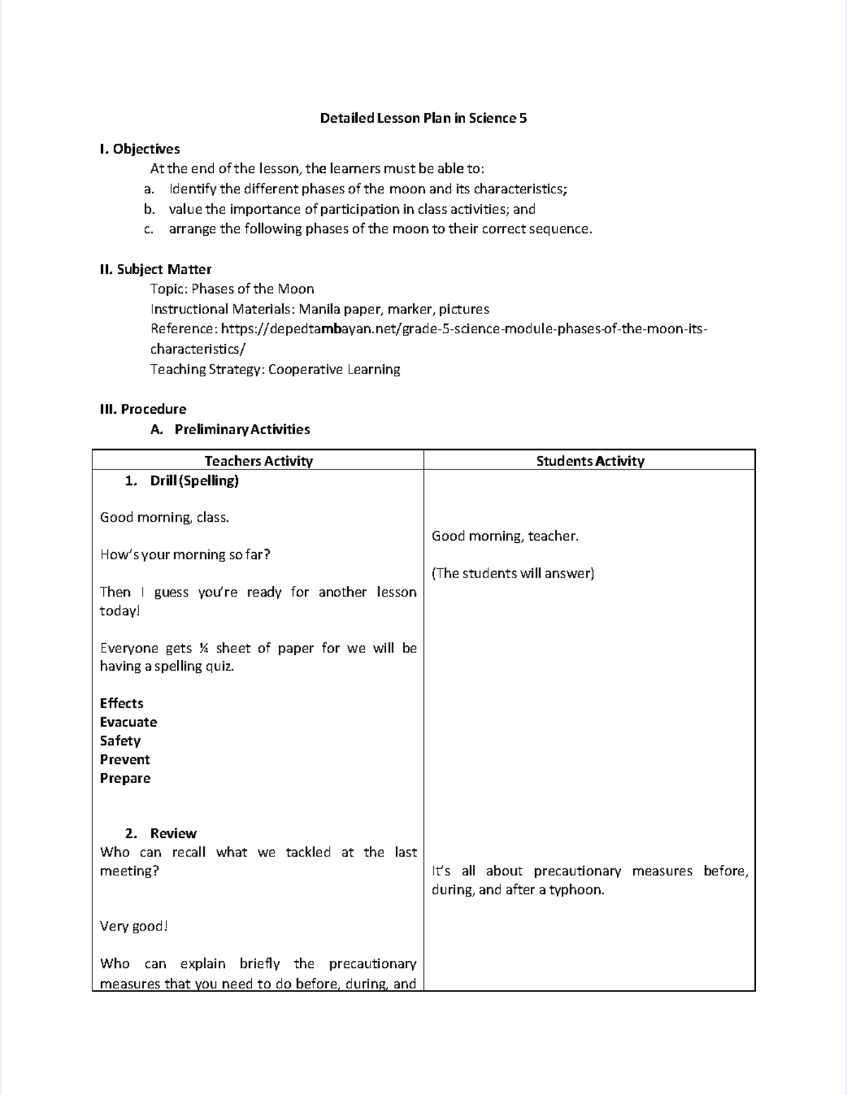 Pdf-detailed-lesson-plan-in-science-5-phases-of-the-moon compress - Detailed Lesson Plan in ...
