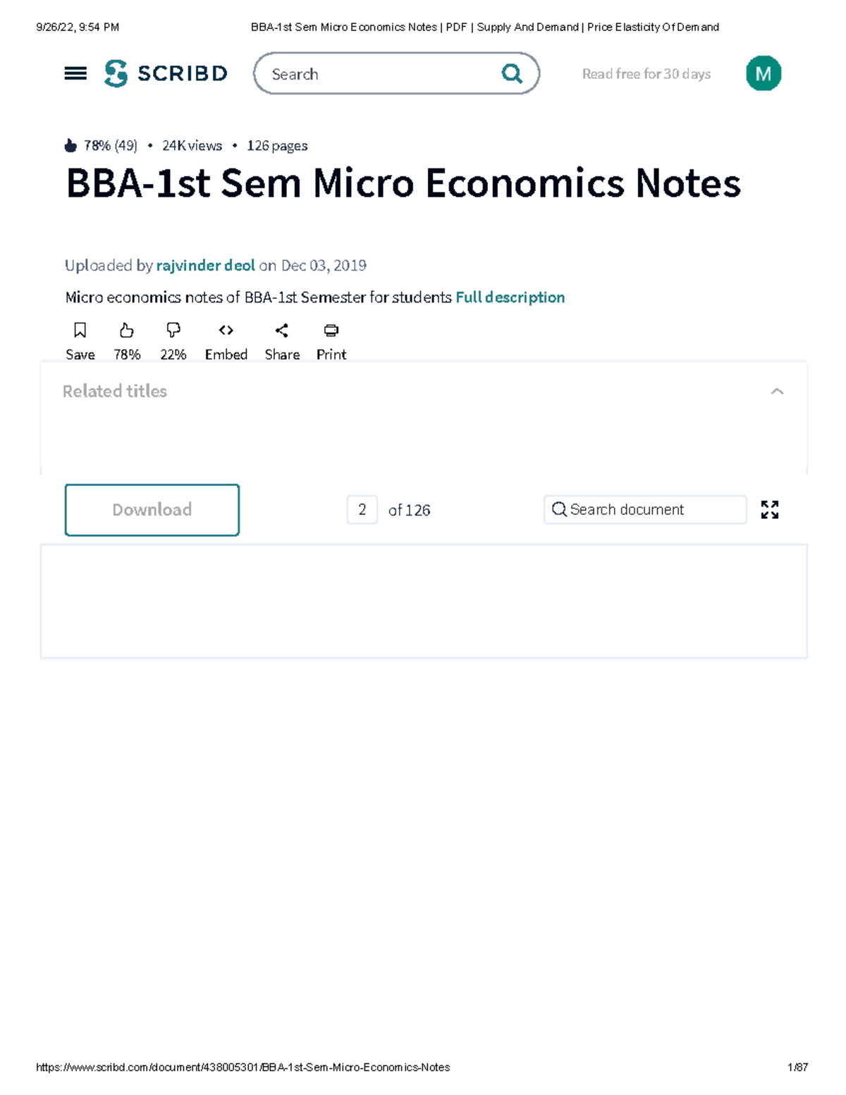 BBA-1st Sem Micro Economics Notes PDF Supply And Demand Price ...